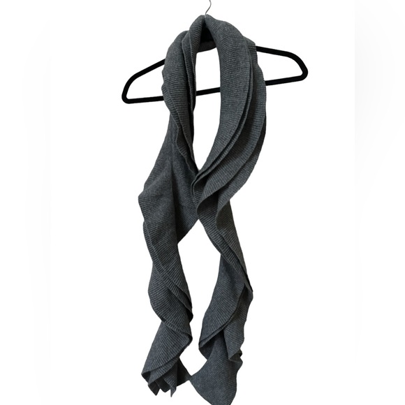 J. Crew | Accessories | J Crew Ruffled Grey Scarf | Poshmark